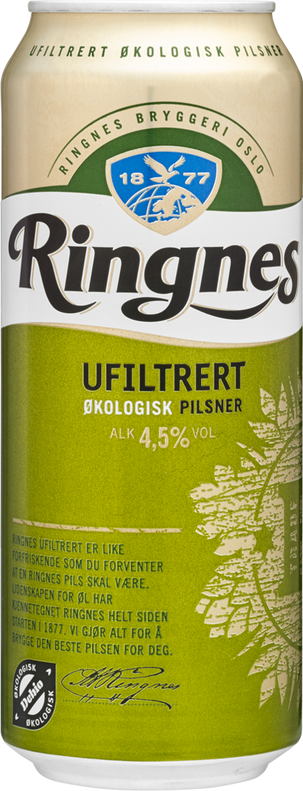 Products » Ringnes » Ringnes Økologisk Ufiltrert Pilsner « Carlsberg Group